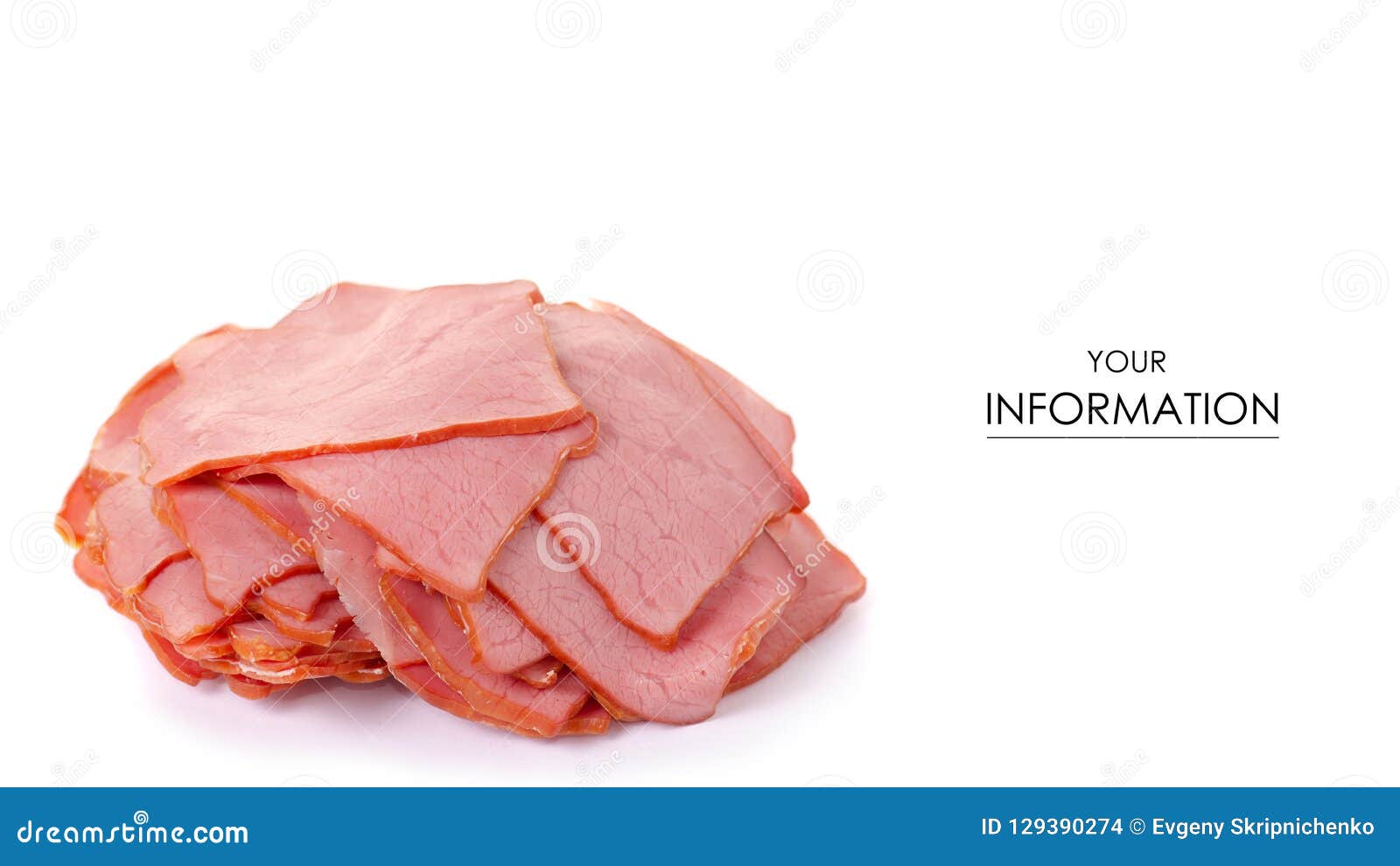 Slices of Meat Beef Pattern Stock Photo - Image of pierced, breakfast ...