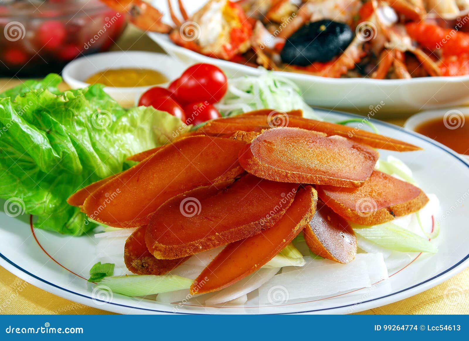 Karasumi Mullet Roe Drying Outside In Taiwan Stock Photography ...