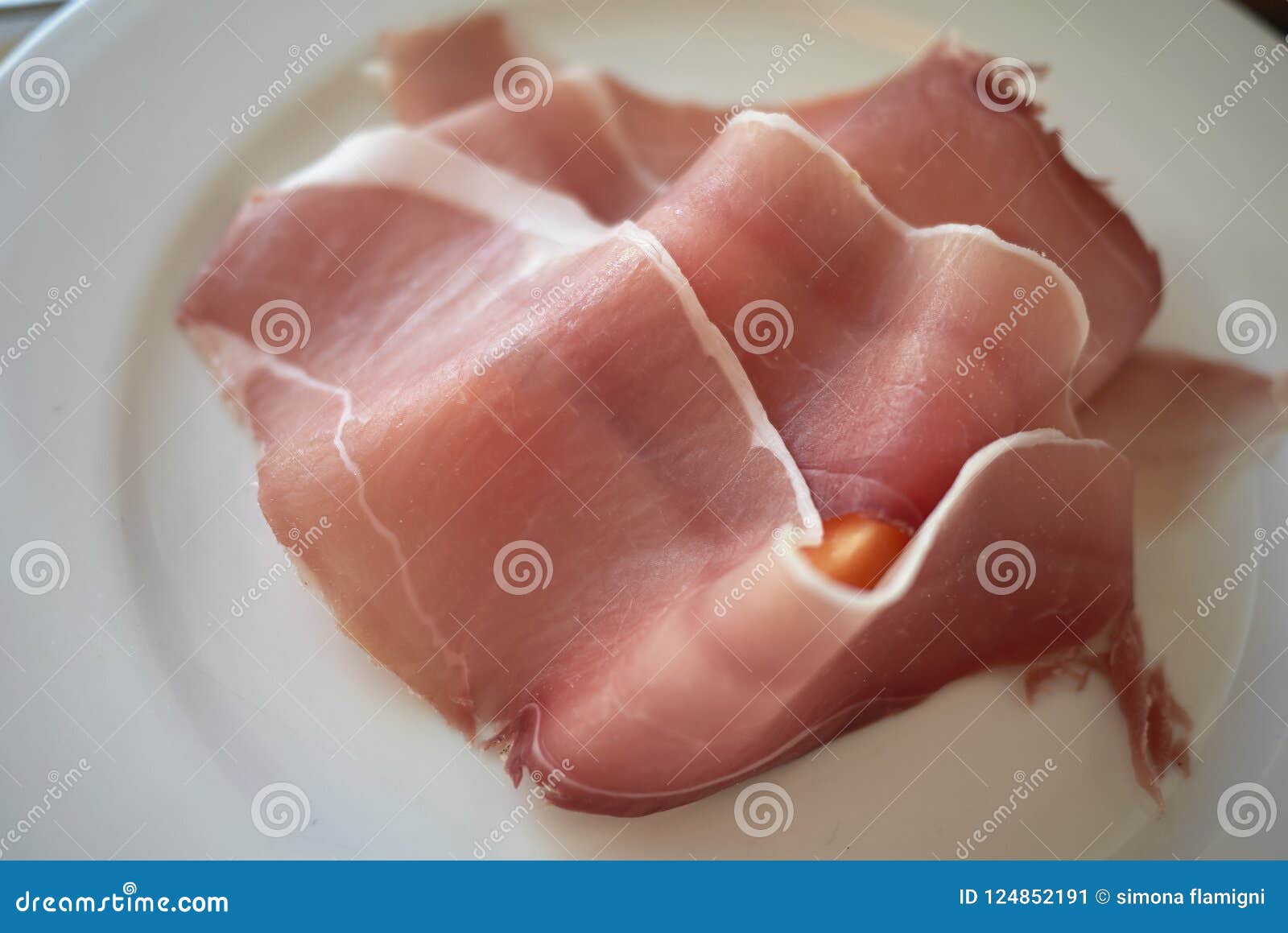 Slices of parma ham stock image. Image of pork, delicious - 124852191