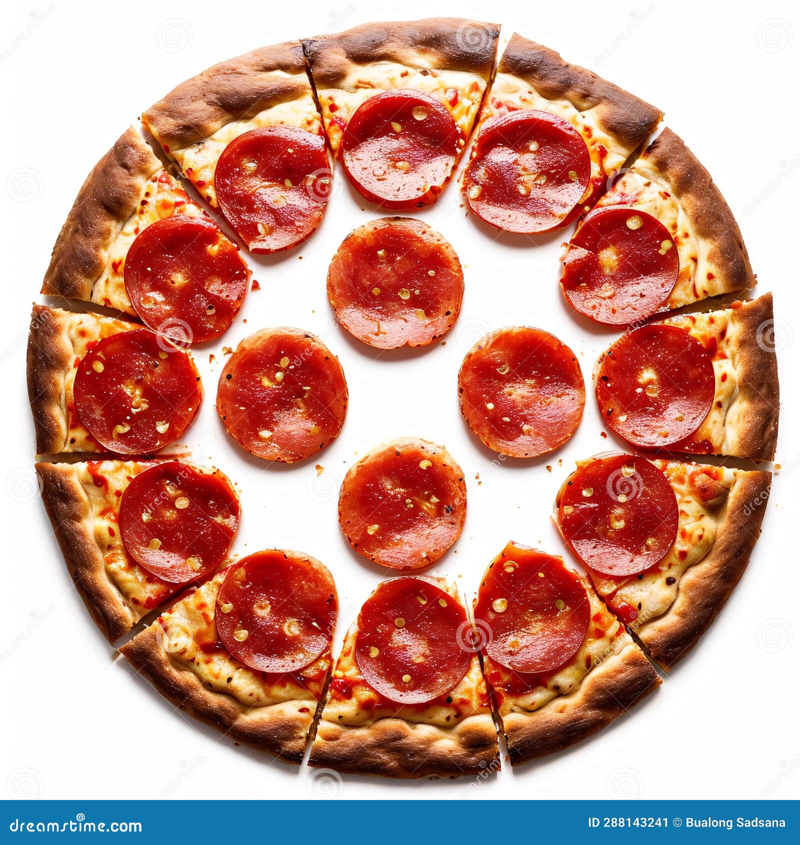 Slices of Pizza at Different Angles and Shot on a White Background ...