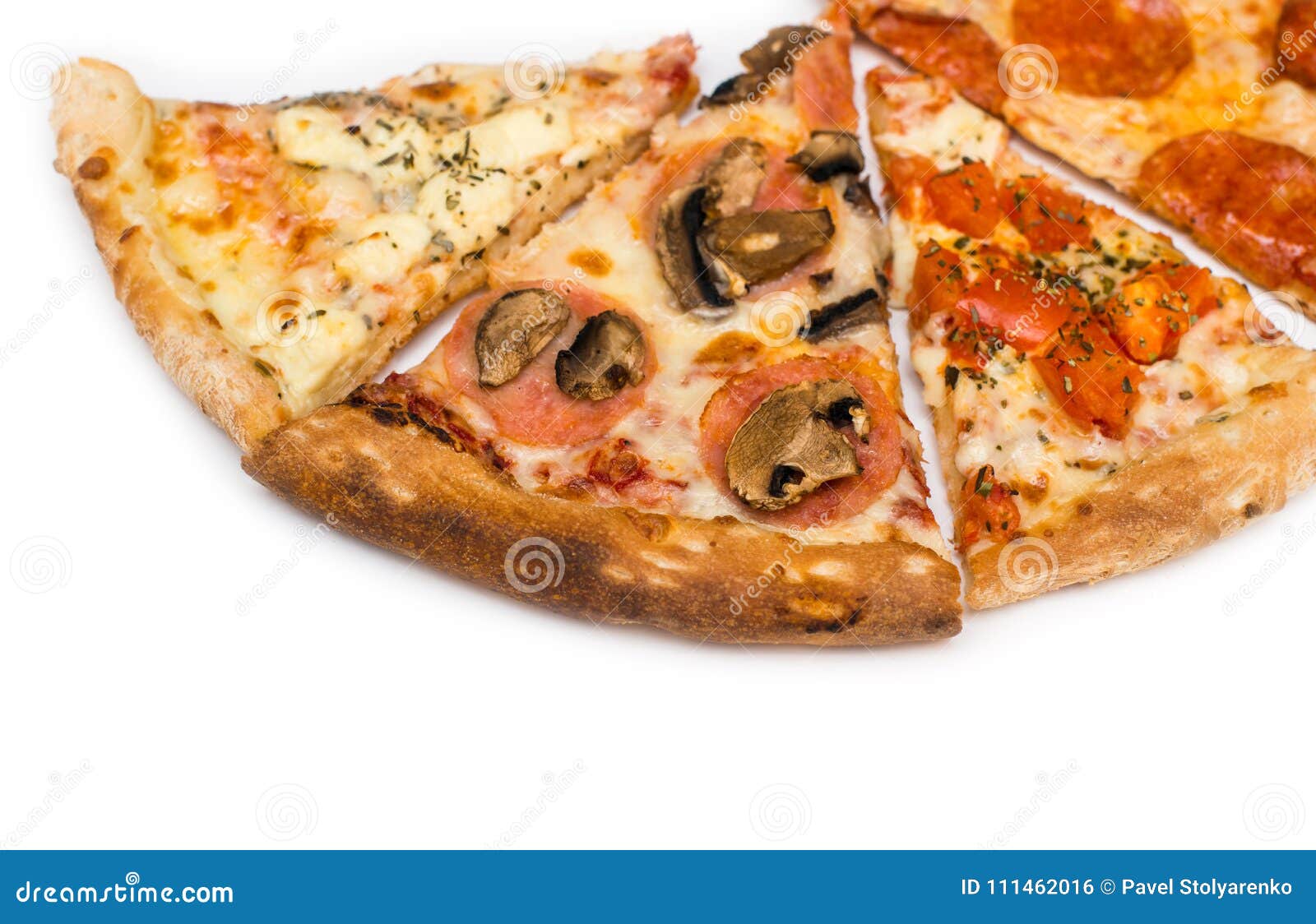 Slices of pizza stock photo. Image of italian, fast - 111462016