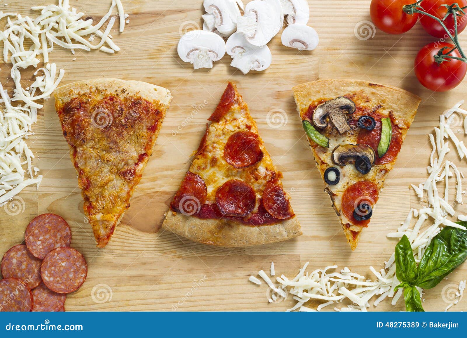 Slices of pizza stock image. Image of isolated, drink - 48275389