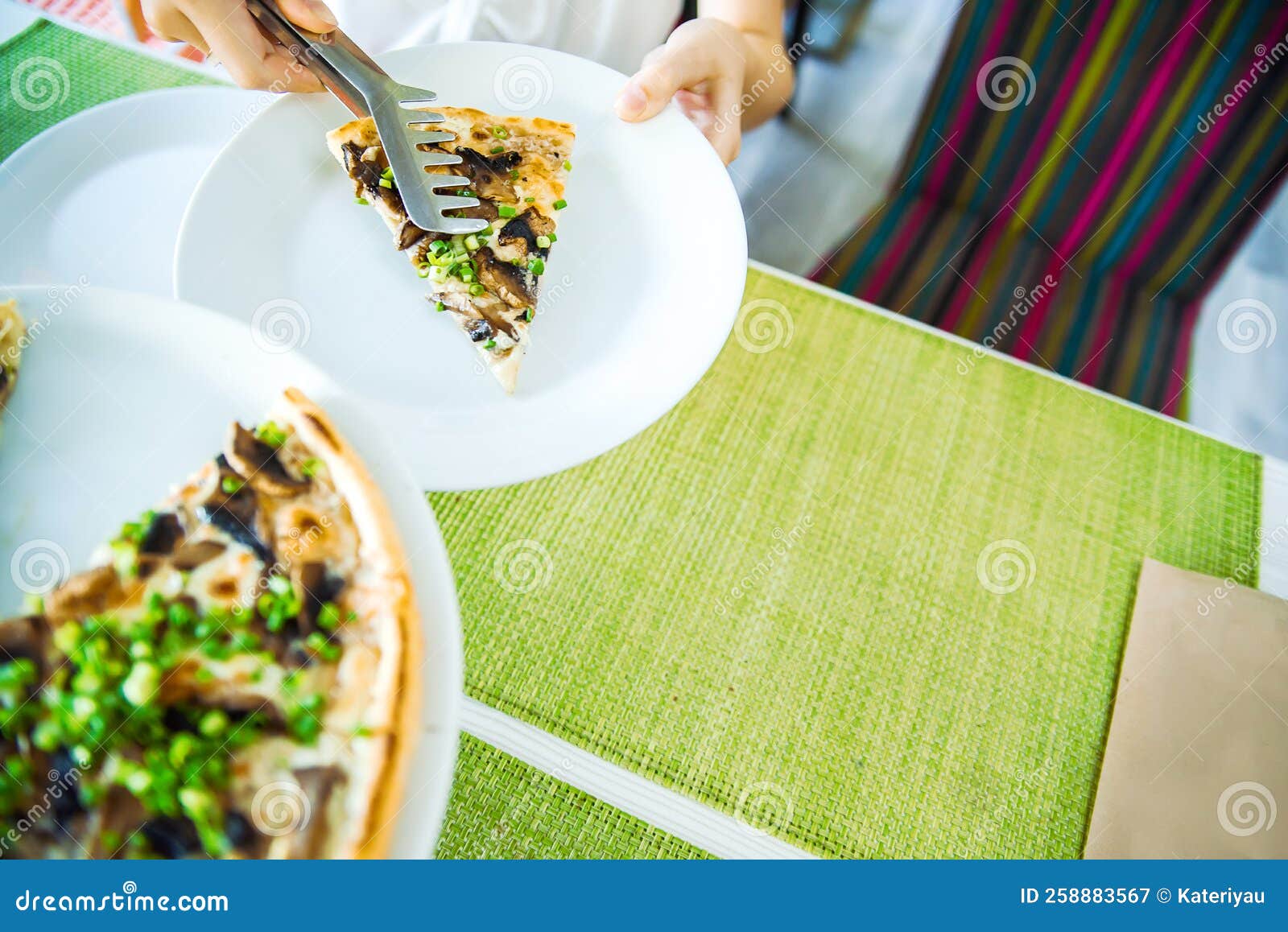 Slices of Pizza. Table with Pizza in a Restaurant. Pizza Close Up on a ...