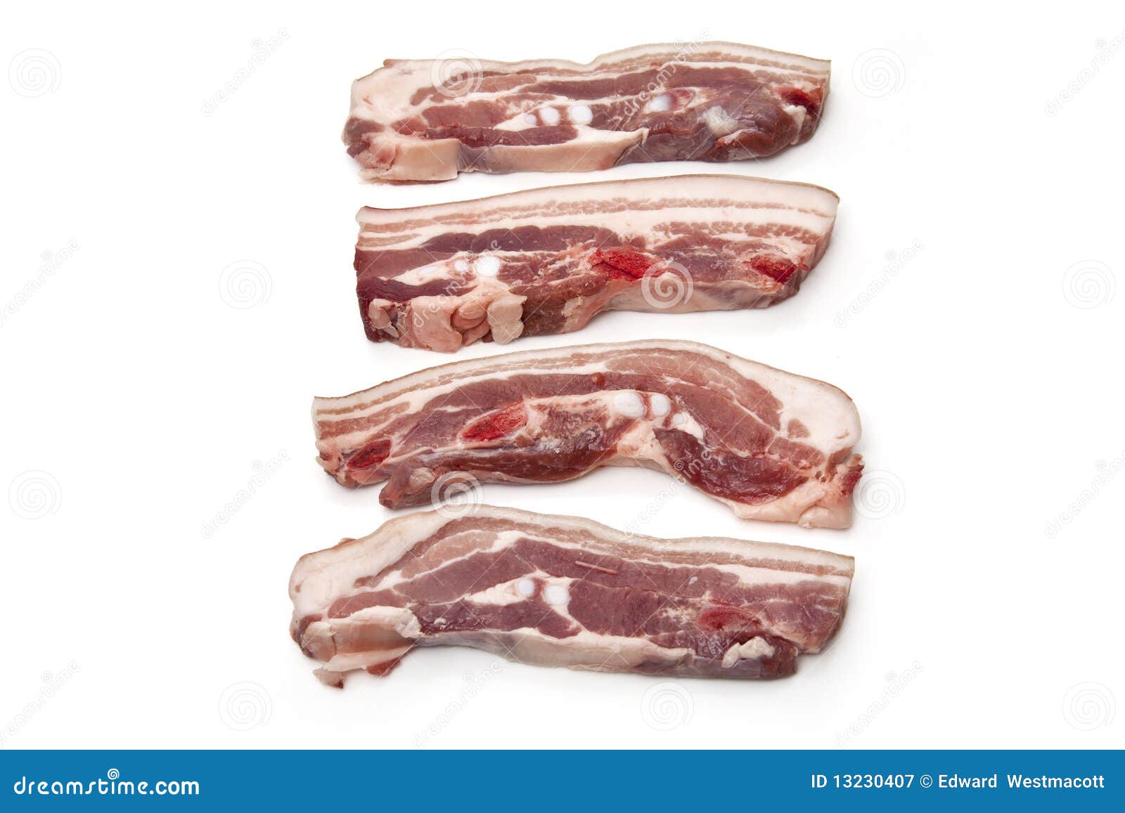 Slices of pork stock image. Image of food, meat, fatty - 13230407