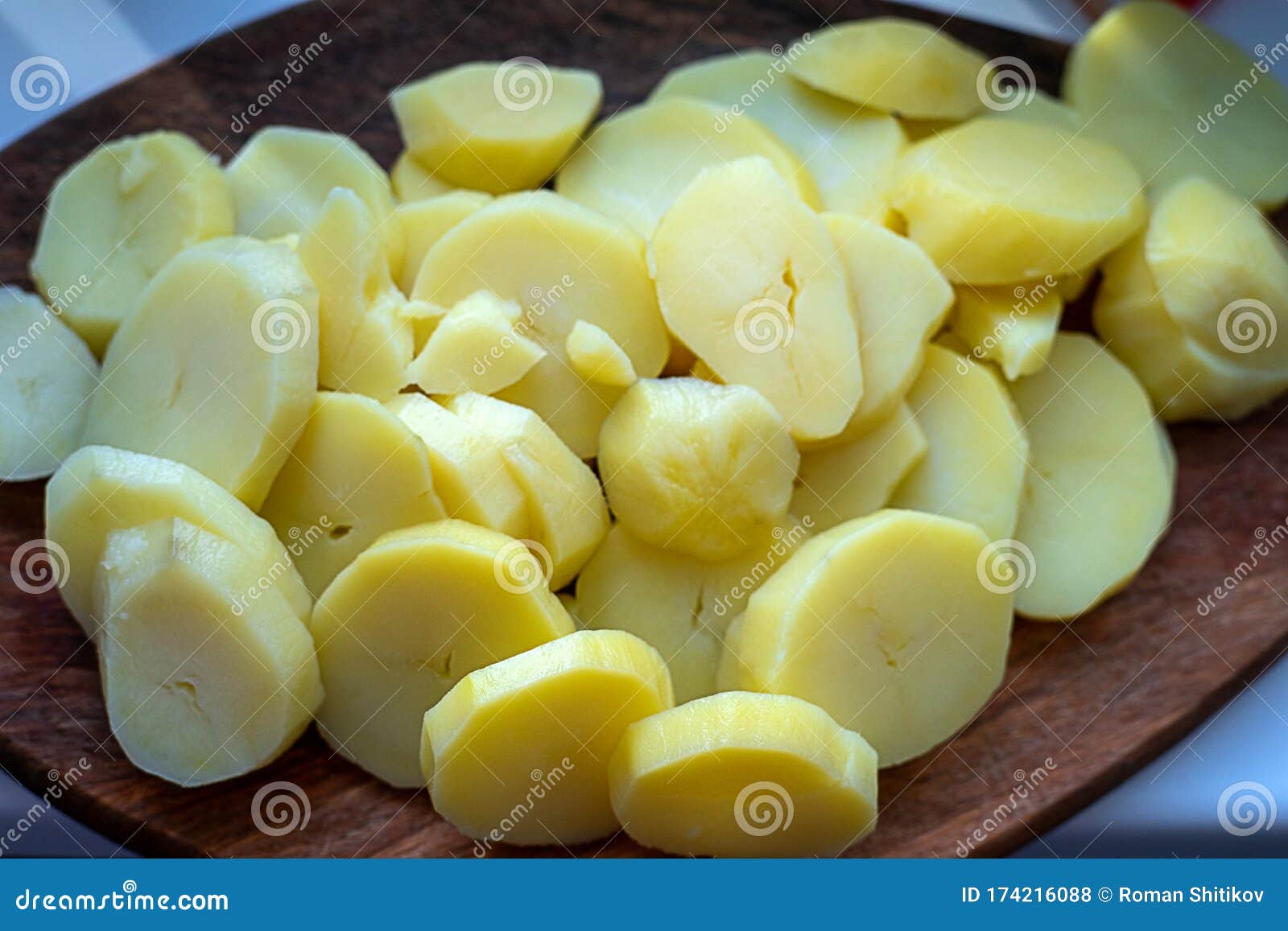Slices of Potato Isolated on White Background. Stock Photo - Image of ...