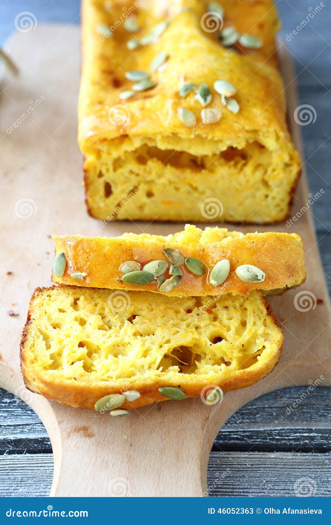 Slices of Pound Cake on a Cutting Board Stock Image - Image of food ...