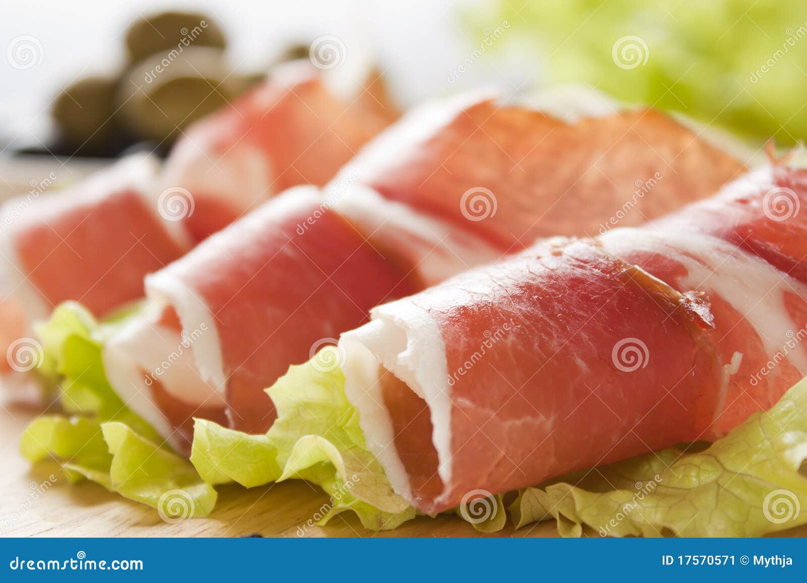 Slices of prosciutto stock image. Image of cuisine, food - 17570571