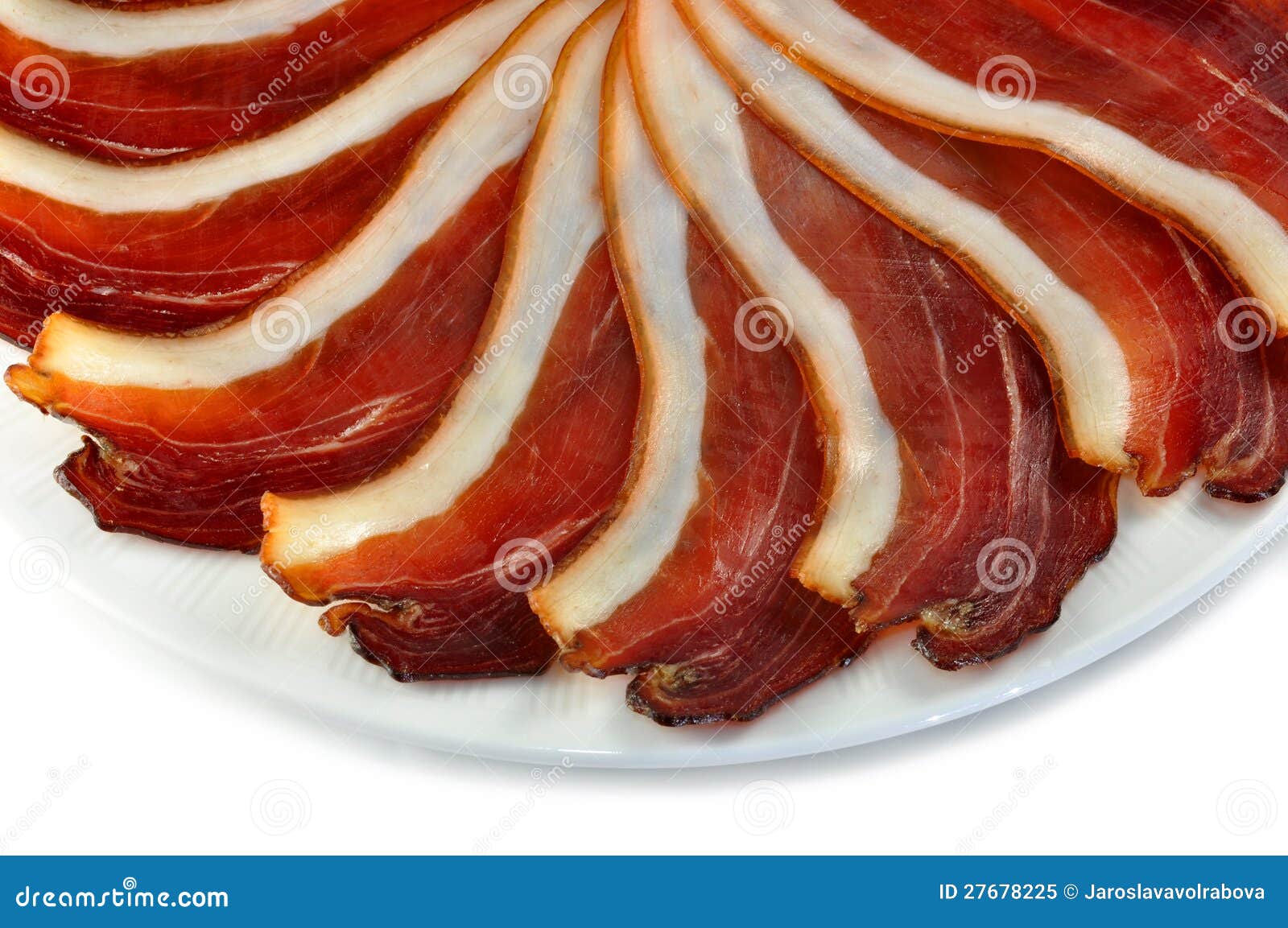 Slices of prosciutto ham stock image. Image of hamon - 27678225
