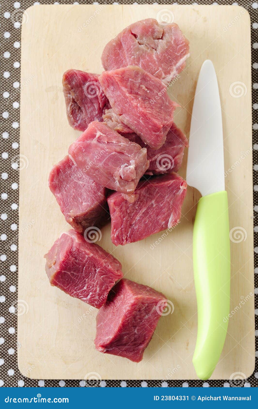 Slices of Raw Fresh Beef Meat Stock Image - Image of horizontal, board ...
