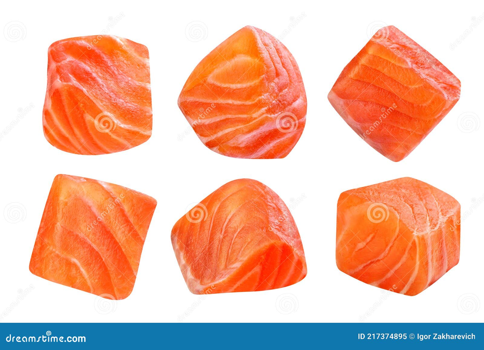Slices of red fish. stock image. Image of portion, meat - 217374895