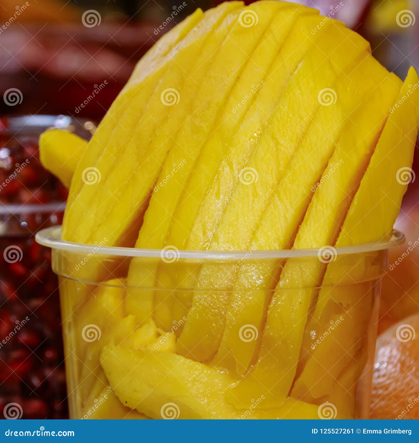 Slices of Ripe Peeled Mango Stock Image - Image of natural, food: 125527261