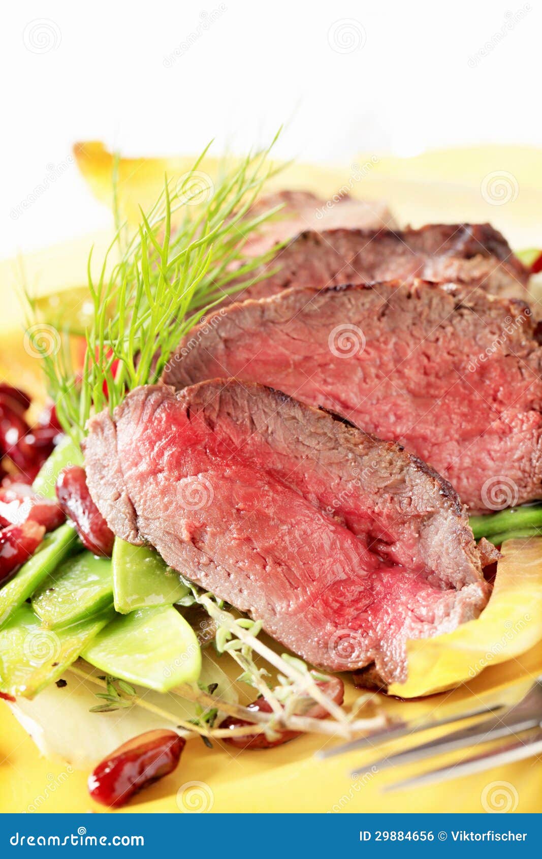 Roast Beef with Vegetable Garnish Stock Photo - Image of endive, sliced ...