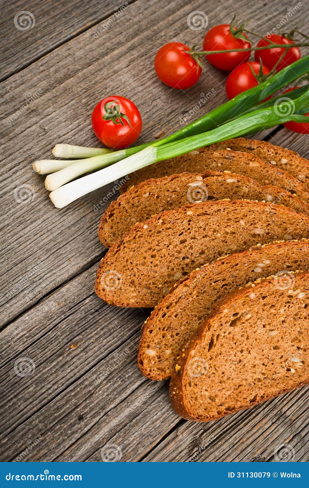Slices of Rye Bread Vertical Stock Image - Image of country, rustic ...