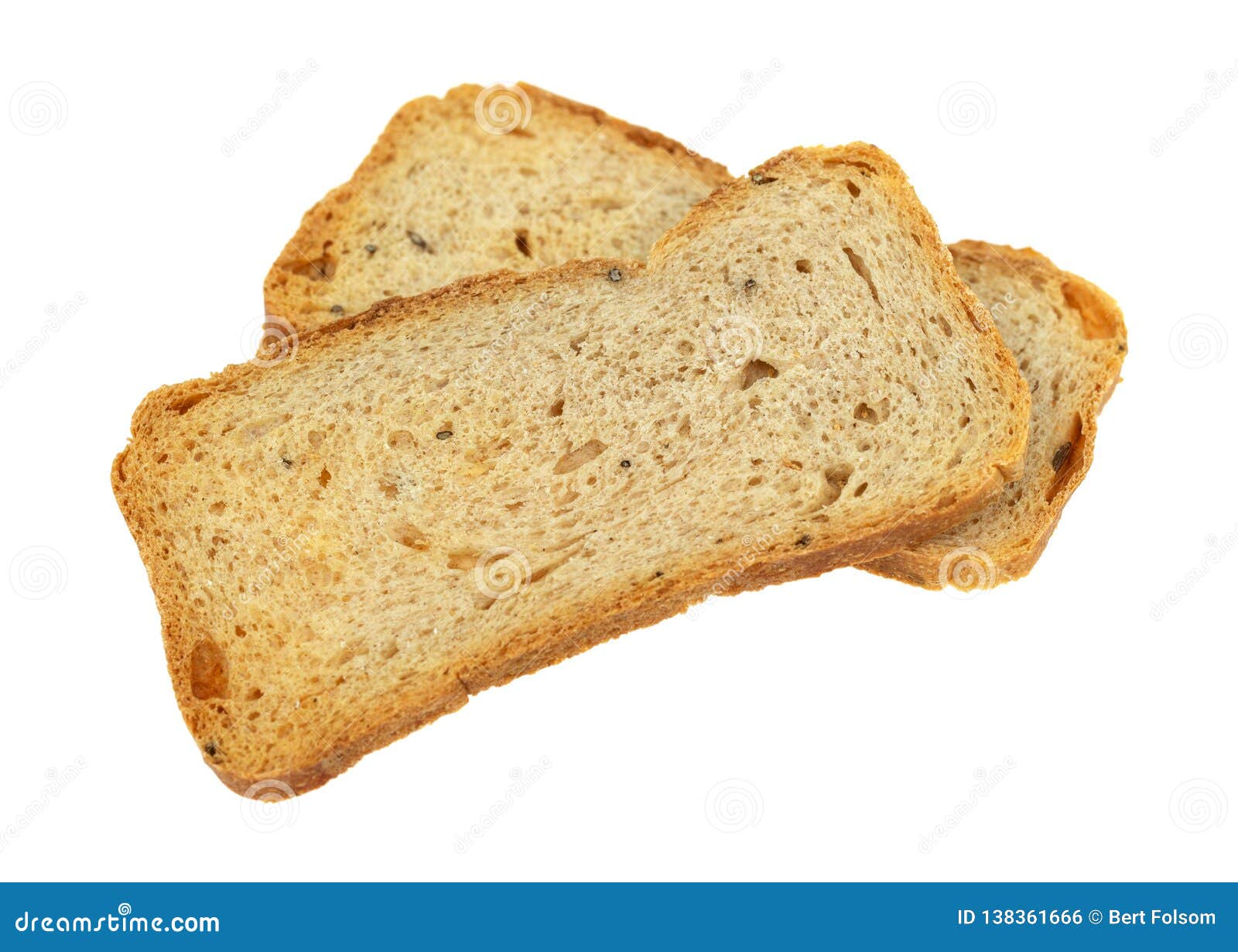 Slices of Rye Melba Toast on a White Background Stock Photo - Image of ...