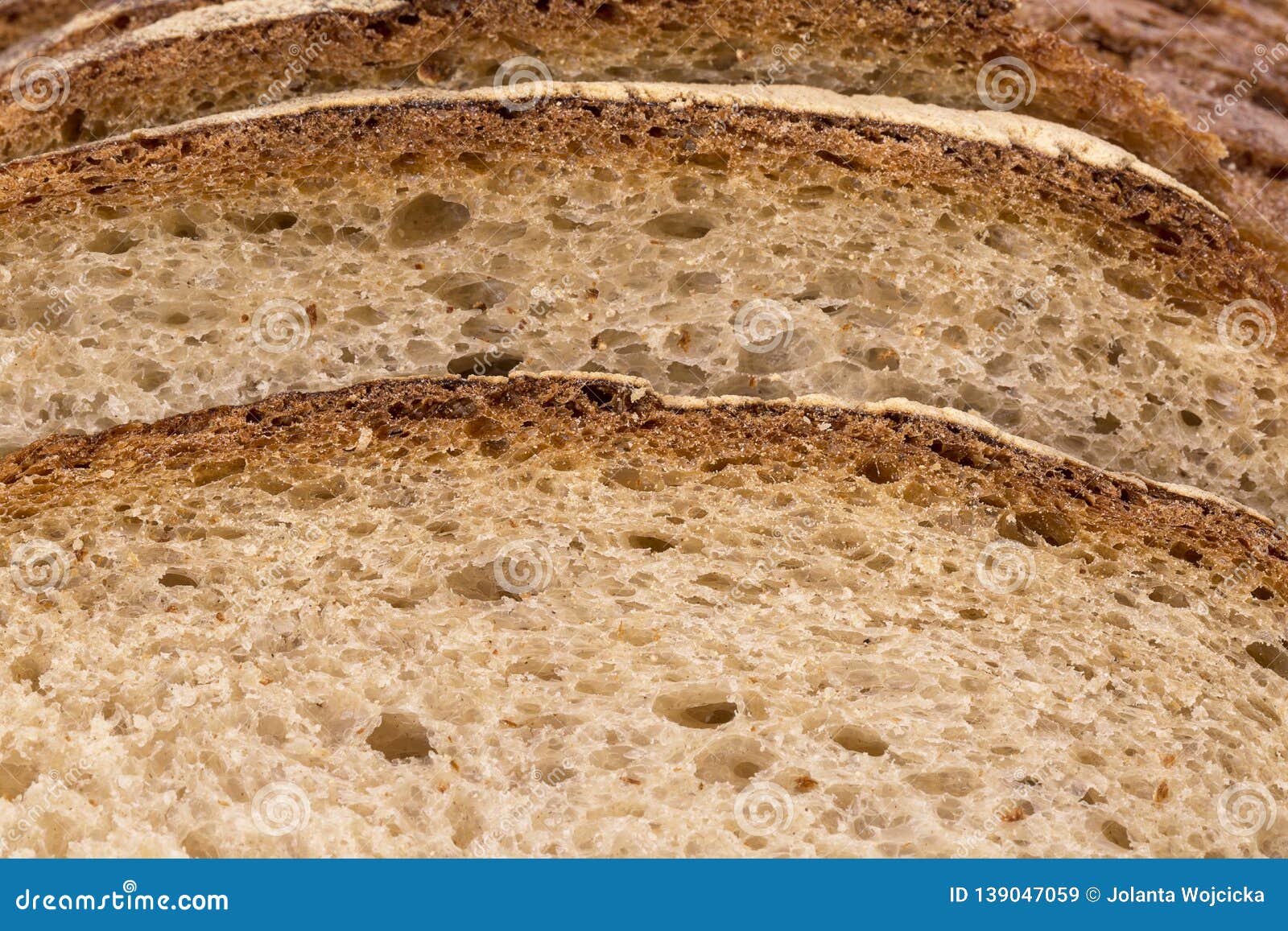 Slices of Rye Wheat Bread, Bread Crust, Close Up Stock Image - Image of ...