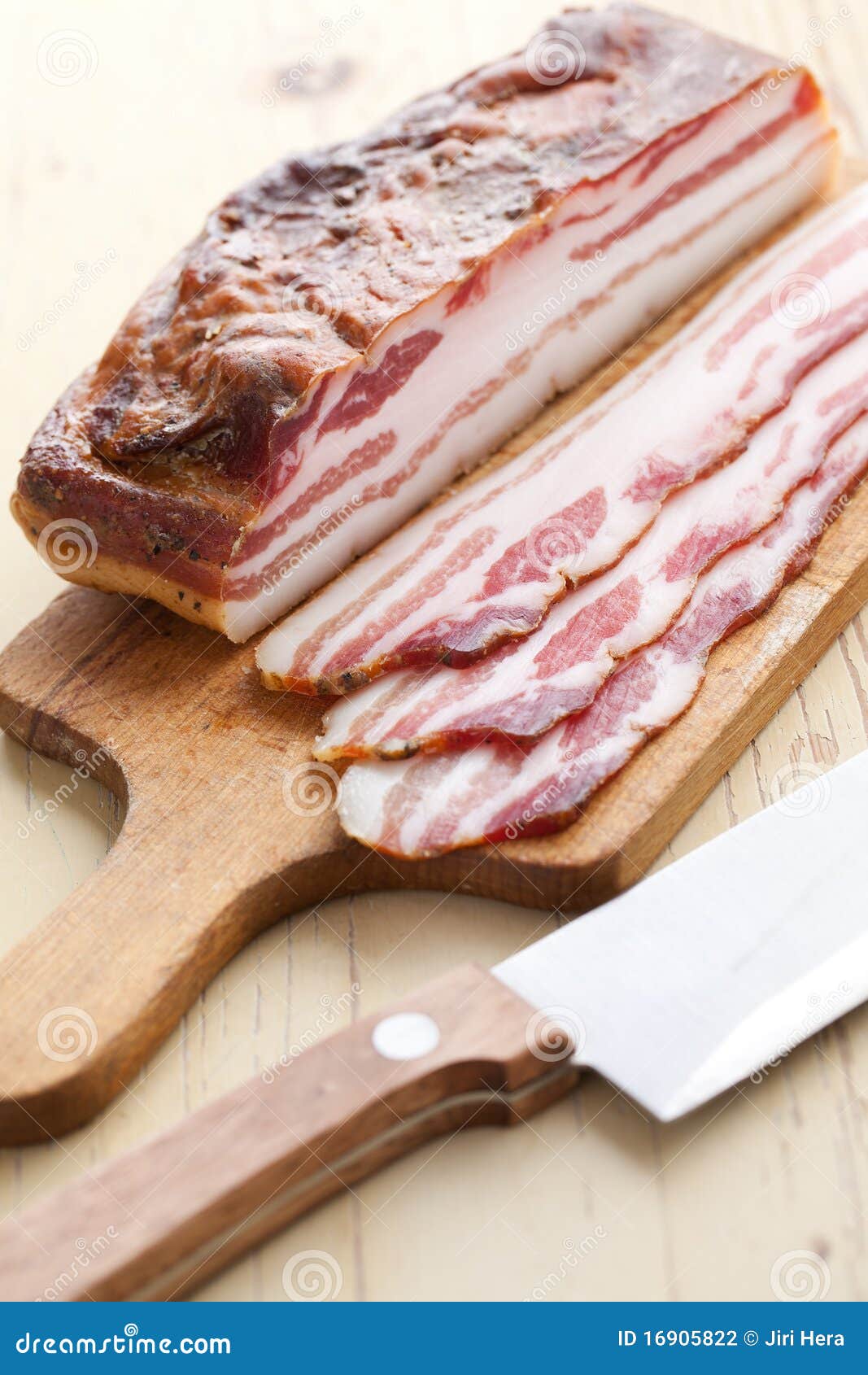Slices smoked bacon stock photo. Image of rasher, pork - 16905822