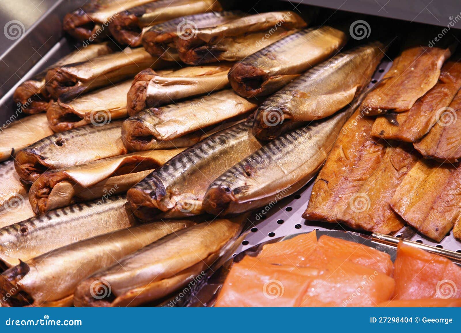 Slices of Smoked Fish in Supermarket Stock Photo - Image of diet, fresh ...