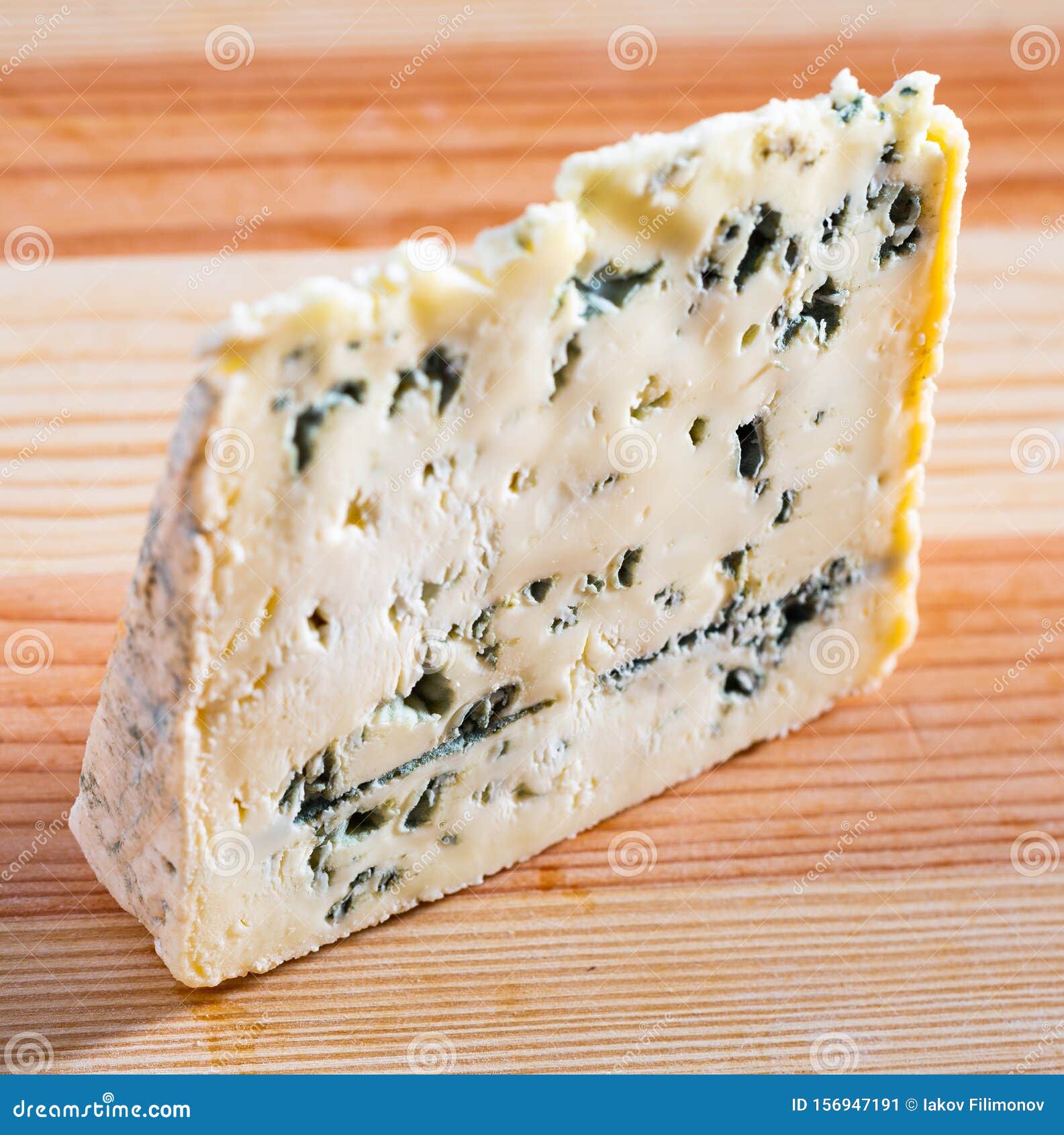 Slices of Soft Blue Cheese with Mold at Plate, Nobody Stock Image ...