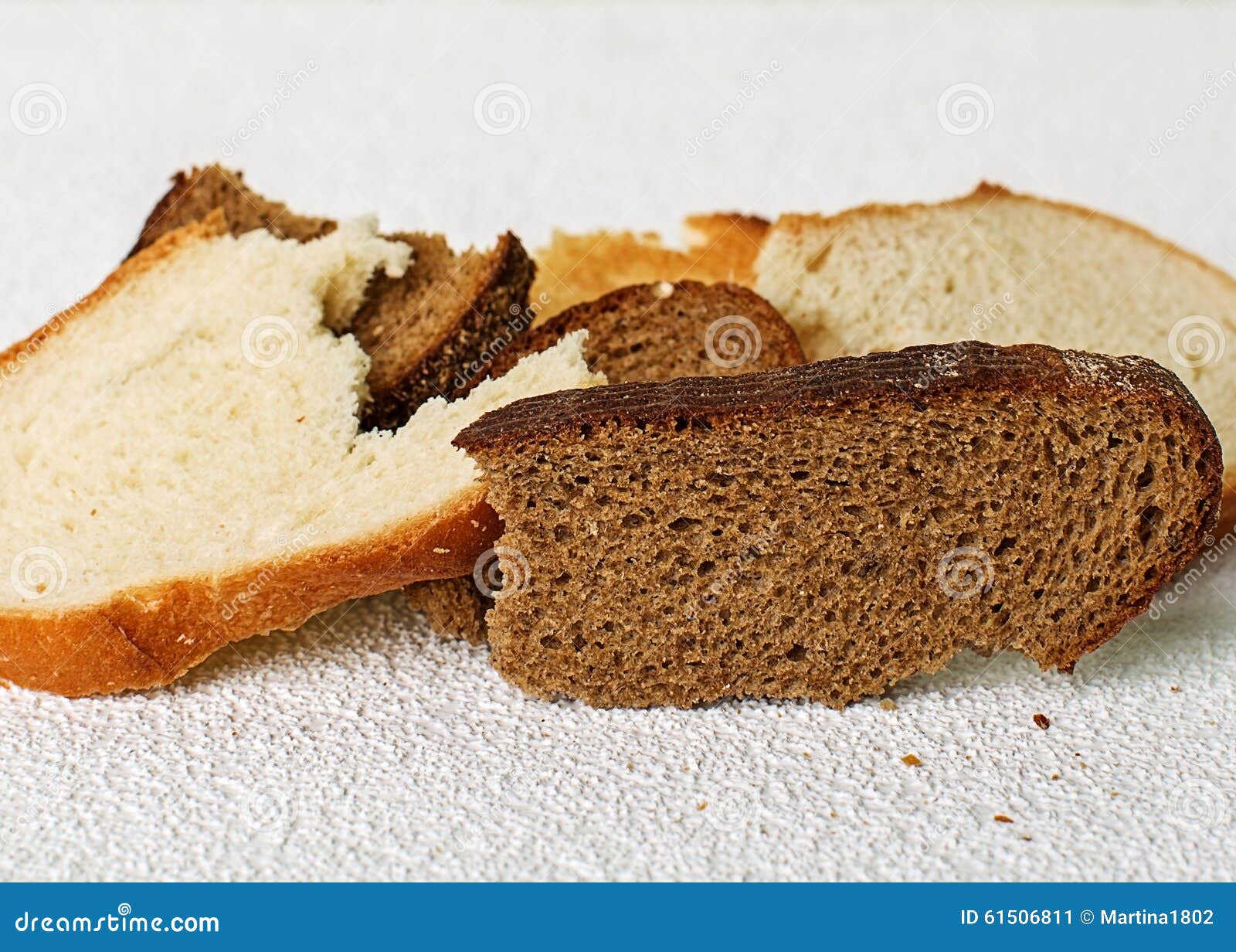 Slices of stale bread stock image. Image of white, slice - 61506811