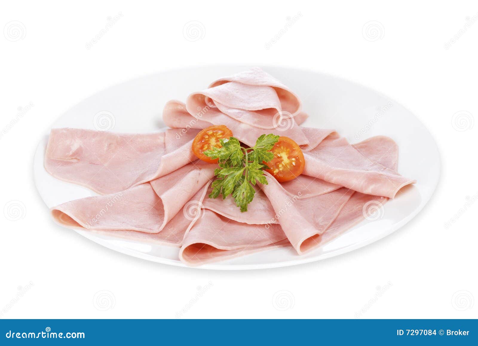 Slices of tasty ham stock photo. Image of dinner, pink - 7297084