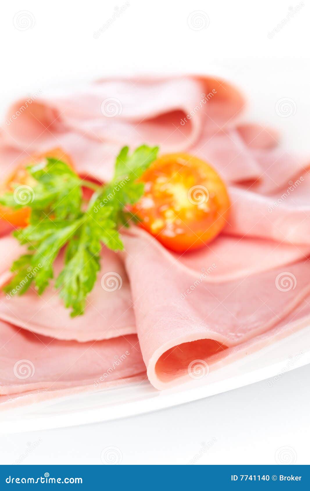 Slices of tasty ham stock photo. Image of breakfast, appetizer - 7741140