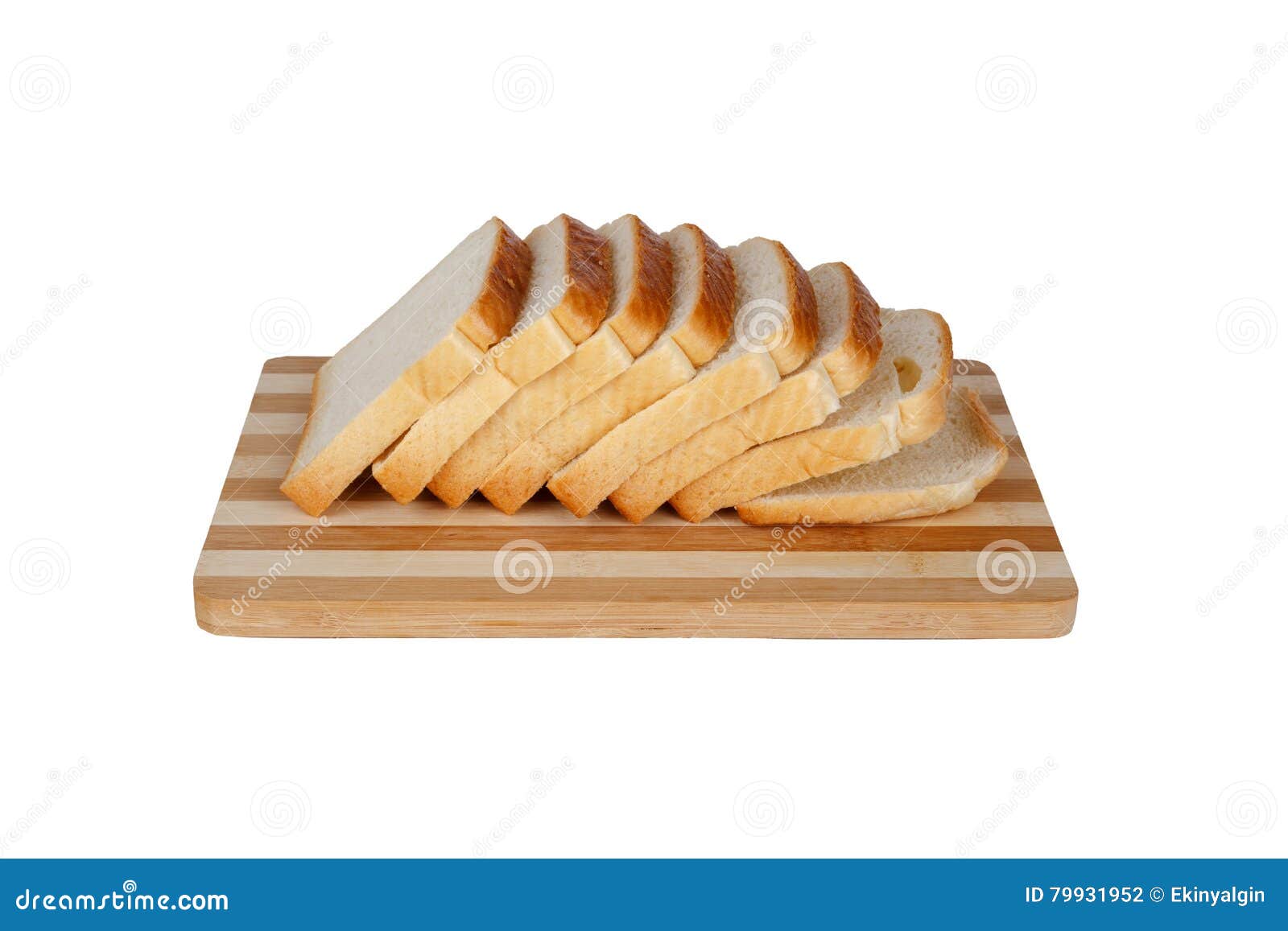 Slices of Toast Bread on Breadboard Stock Photo - Image of appetizing ...