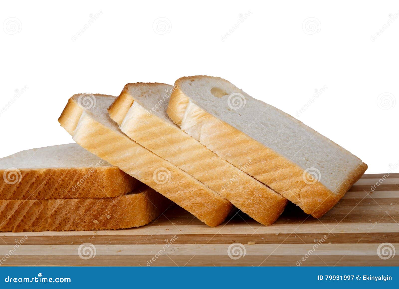Slices of Toast Bread on Breadboard Stock Image - Image of brunch, shot ...