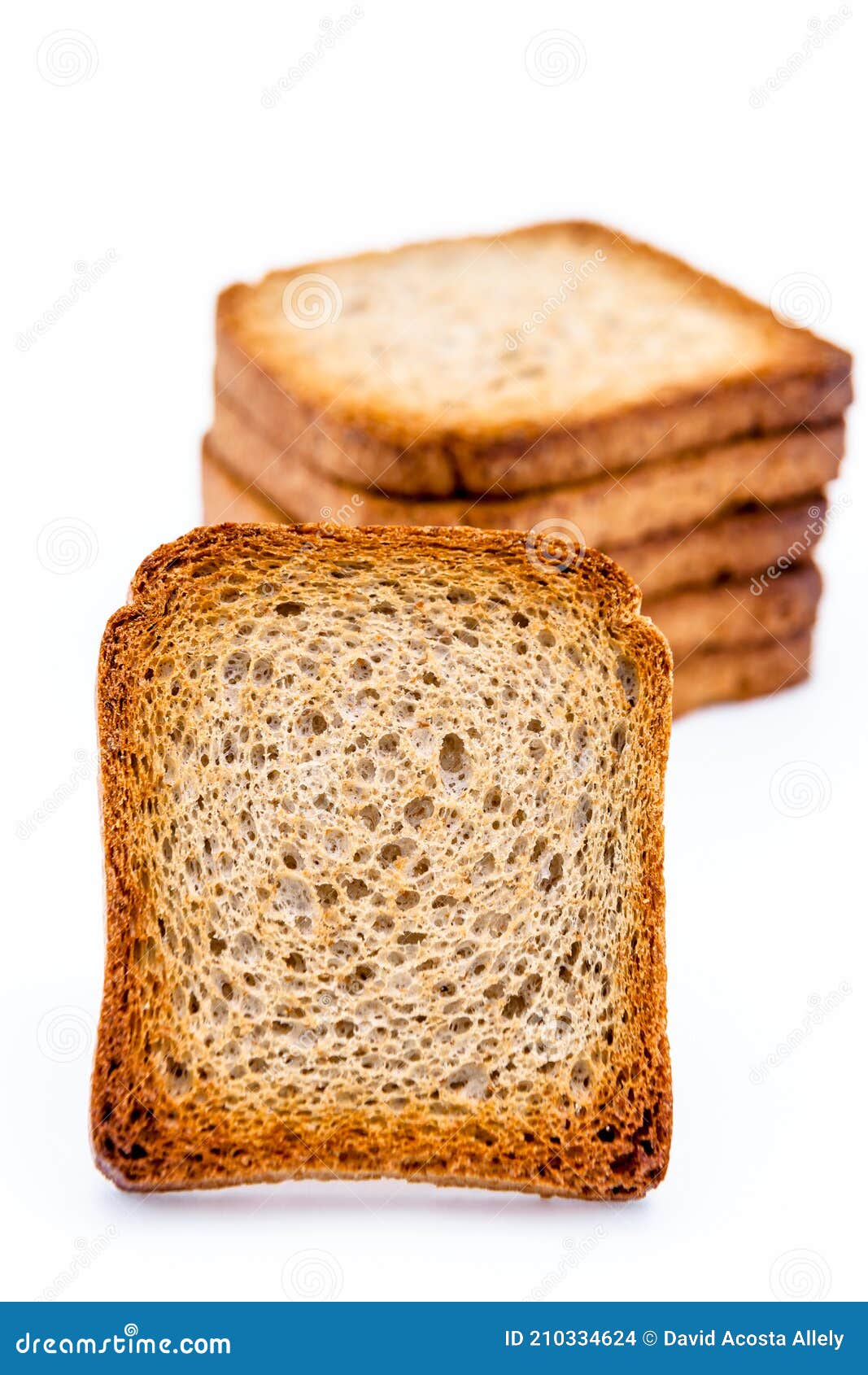 Slices of toast stock photo. Image of lunch, isolated - 210334624