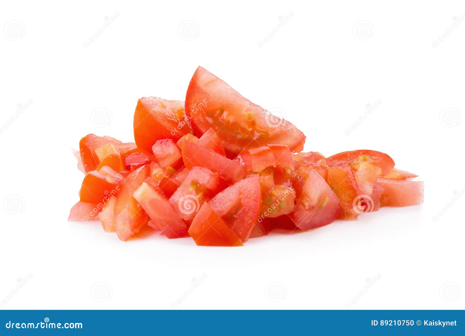 Slices of Tomatoes. Chopped Tomatoes. Tomatoes Cut into Slices Stock ...