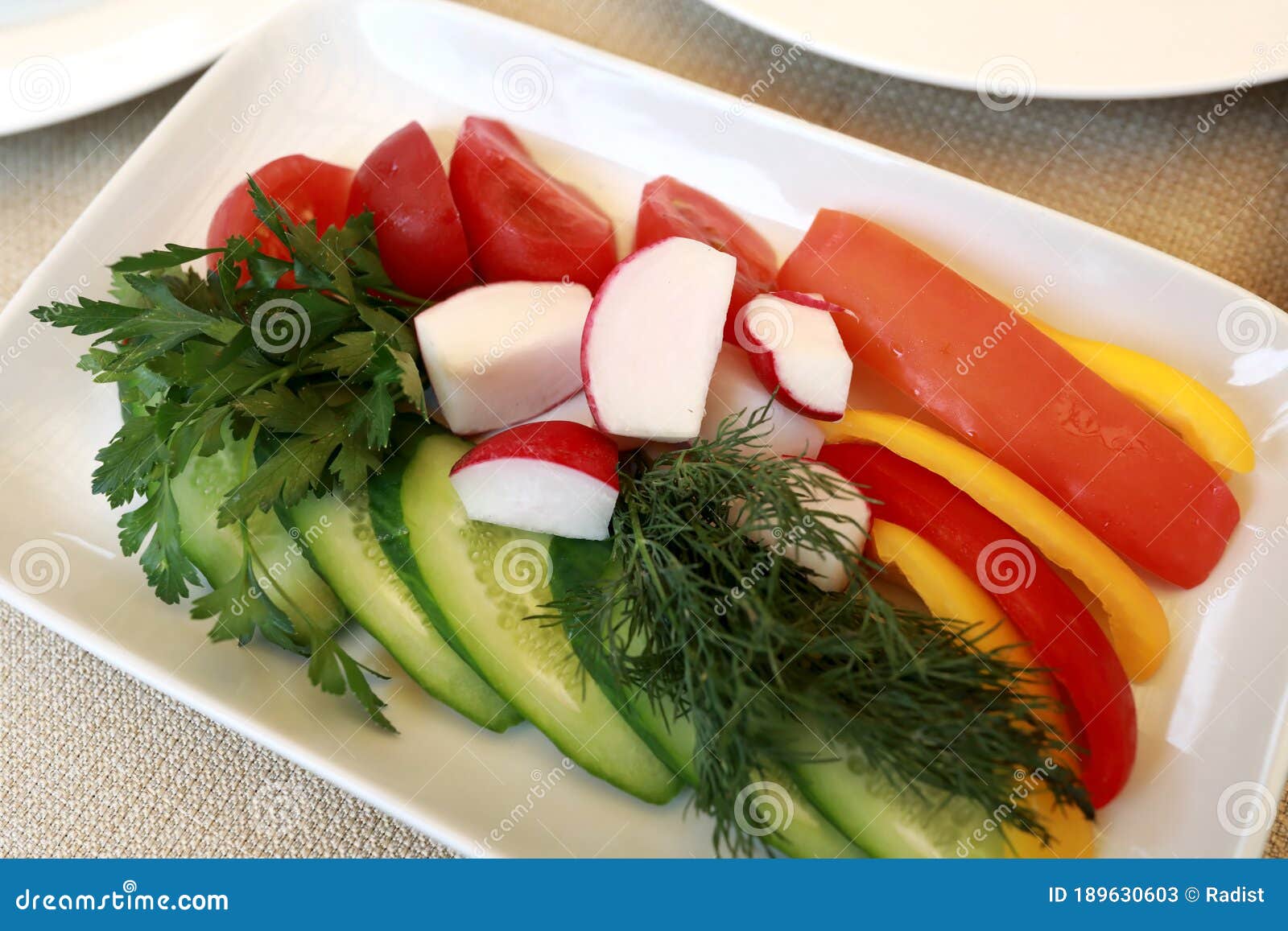 Slices Various Fresh Vegetables Stock Image - Image of meal, pepper ...