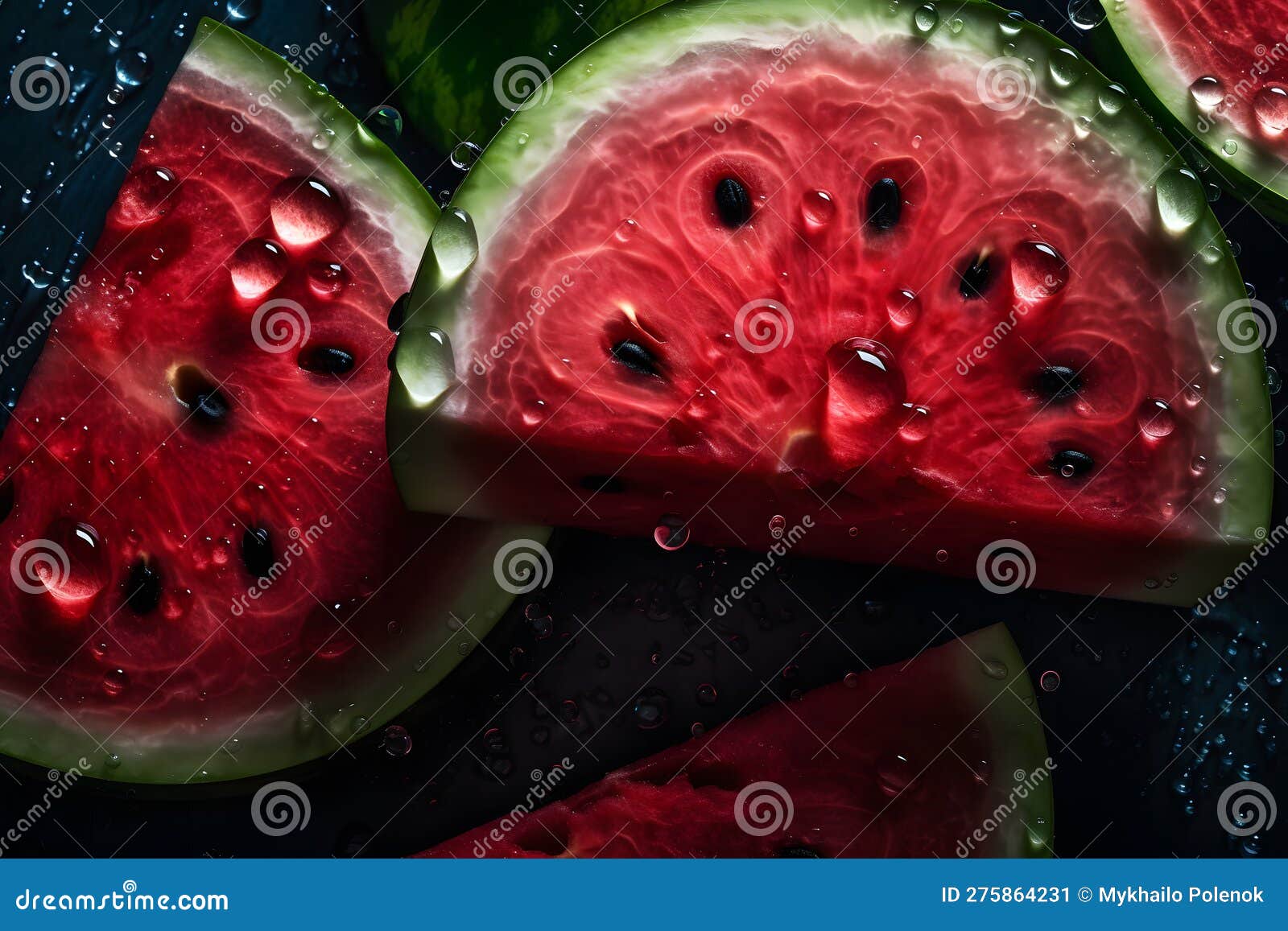 Slices of Watermelons. Neural Network AI Generated Stock Illustration ...