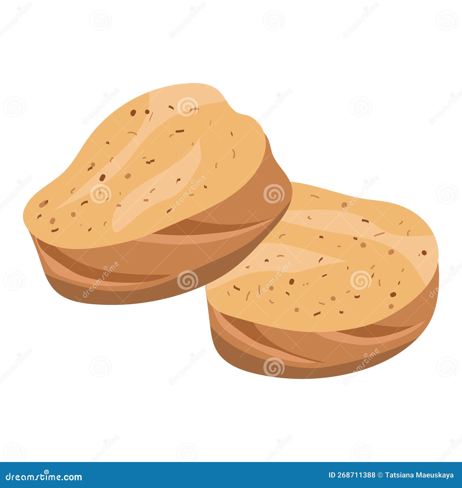 Slices of White Bread Vector Isolated on a White Background Stock ...