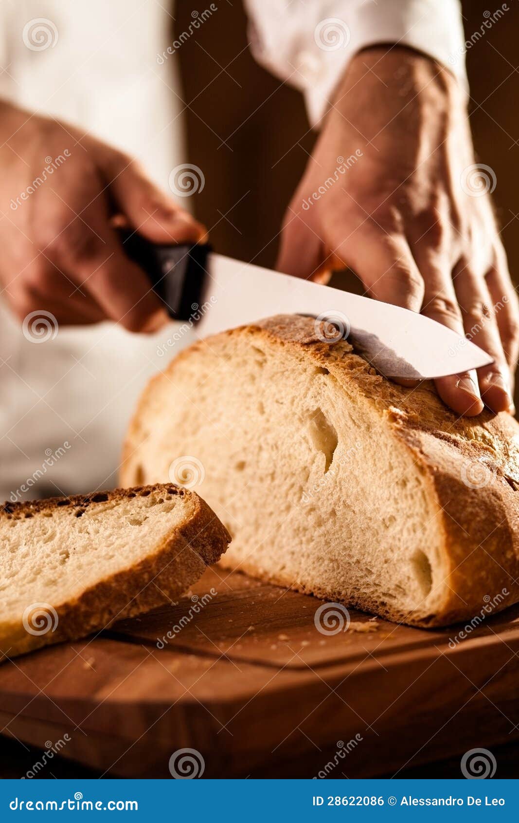 Slicing Bread stock photo. Image of focus, slicing, white - 28622086
