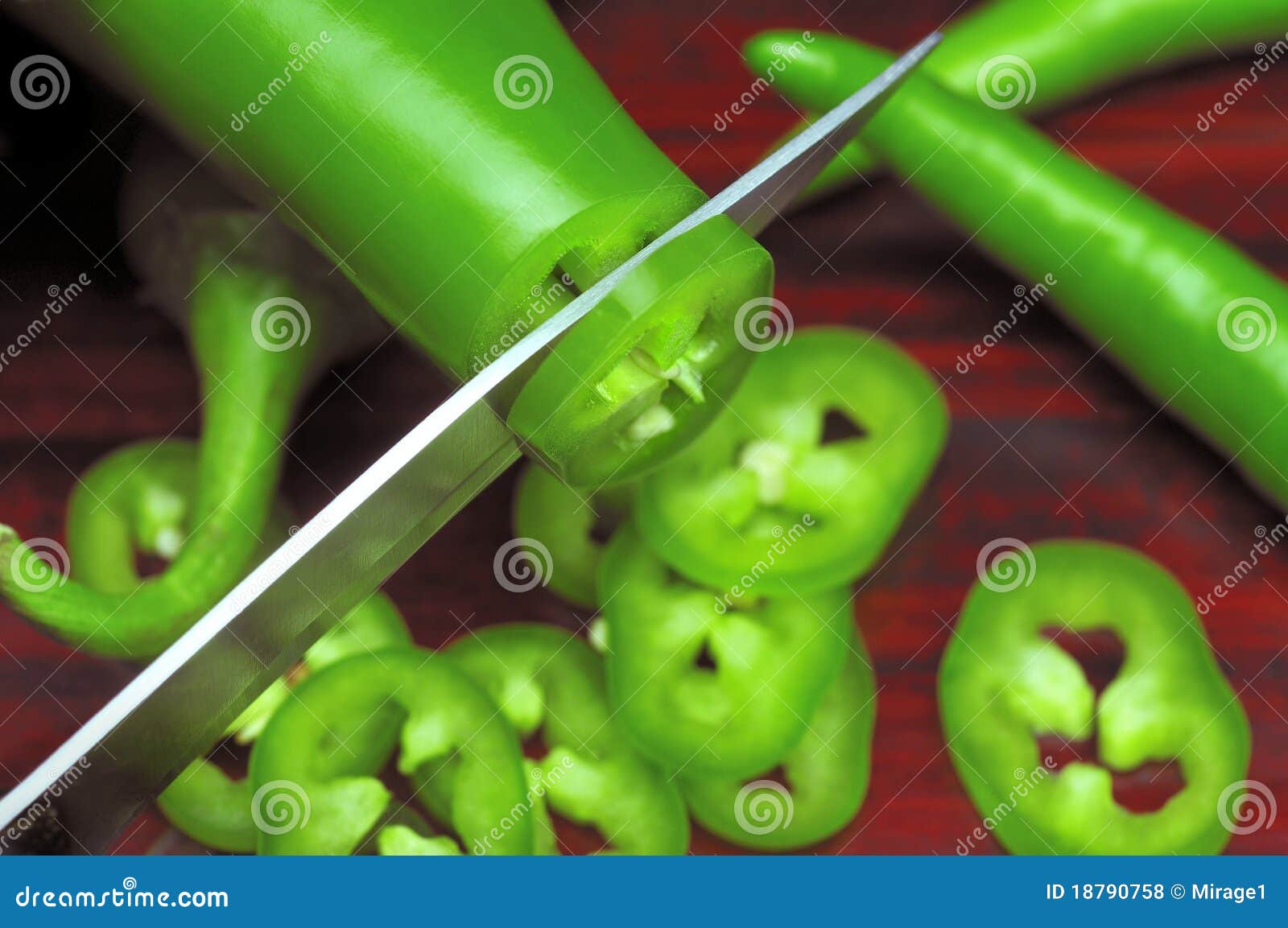 Slicing Green Chillies stock photo. Image of brown, slicing - 18790758