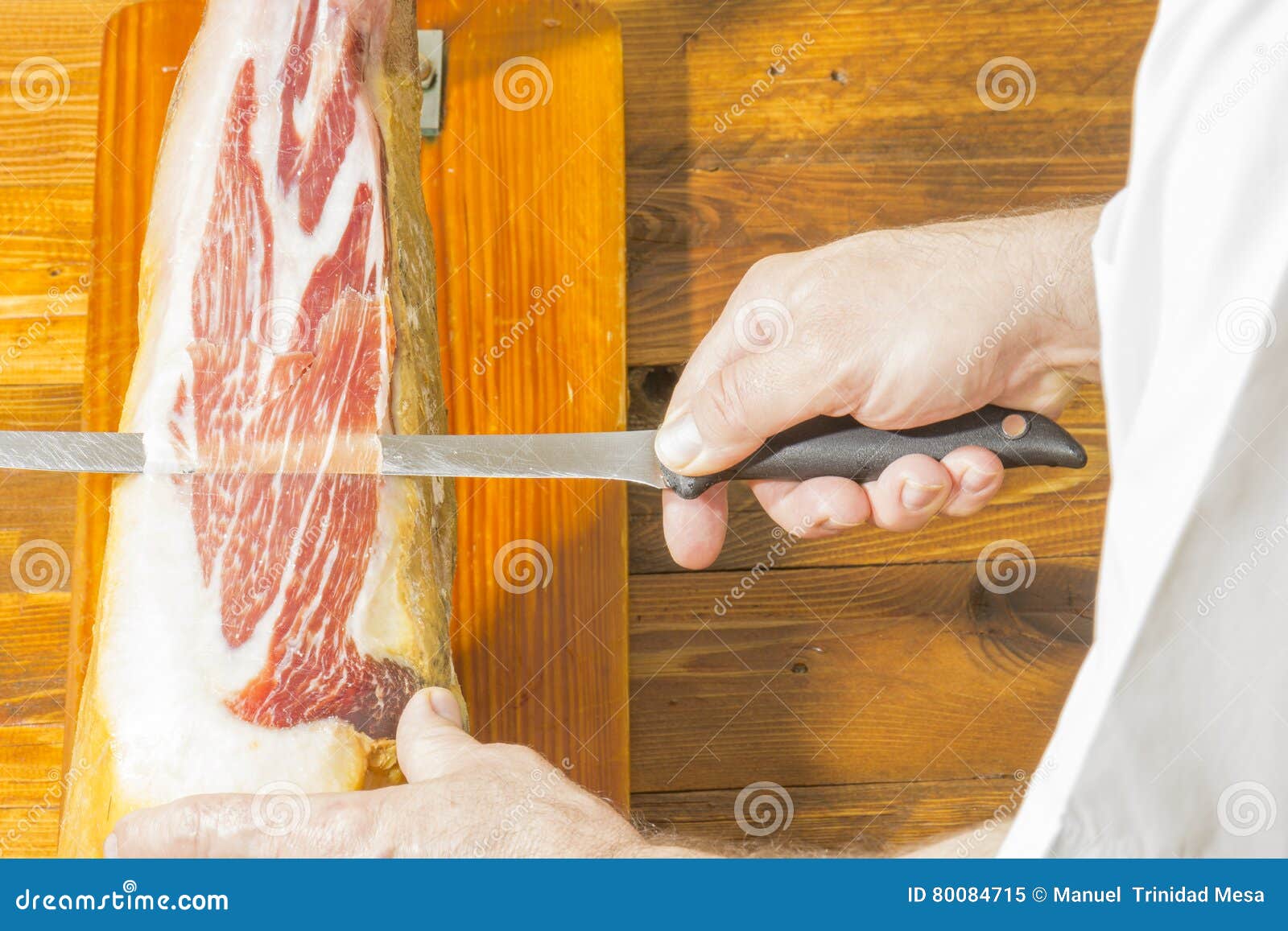 Slicing ham stock image. Image of decoration, culture - 80084715