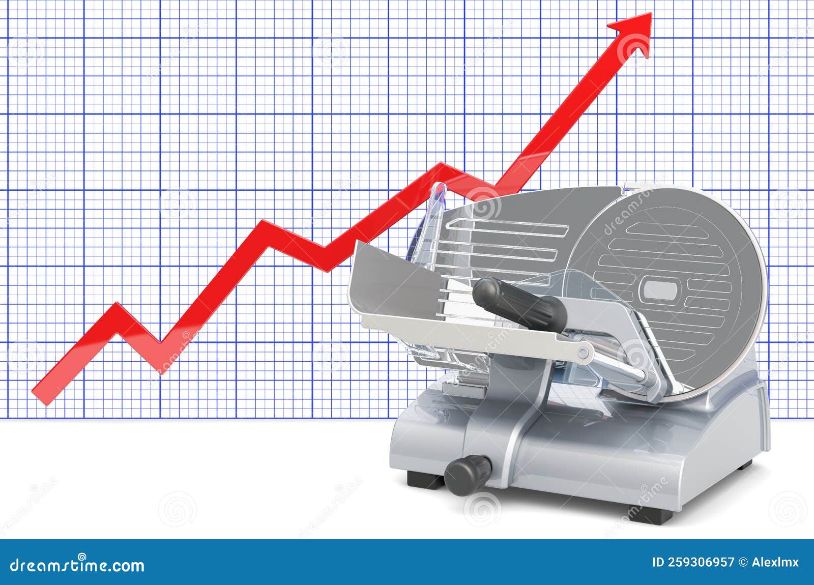 Slicing Machine With Map Pointer, 3D Rendering Stock Photography ...