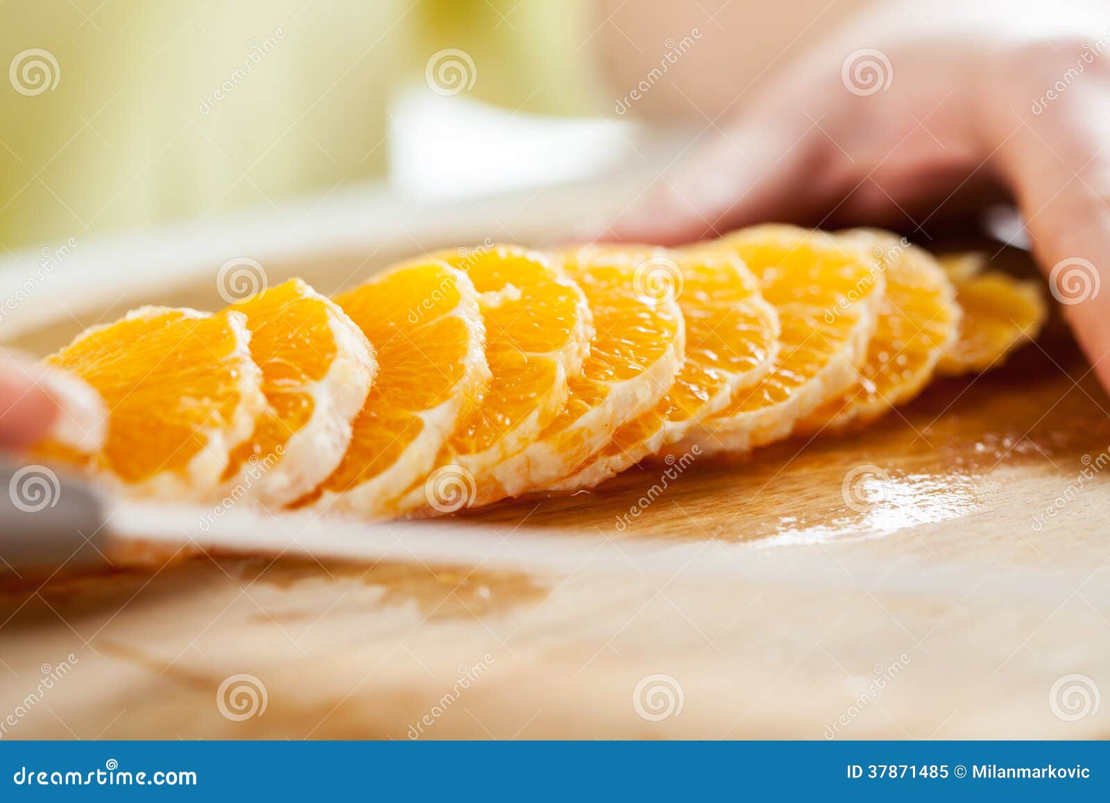 Slicing Orange stock image. Image of sharp, lifestyle - 37871485