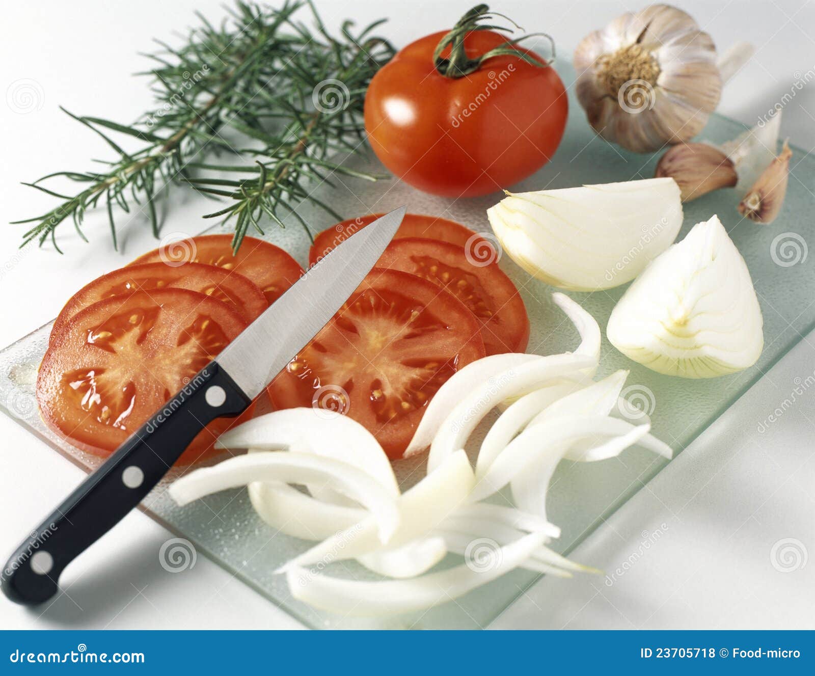 Slicing a tomato stock photo. Image of summer, gratin - 23705718