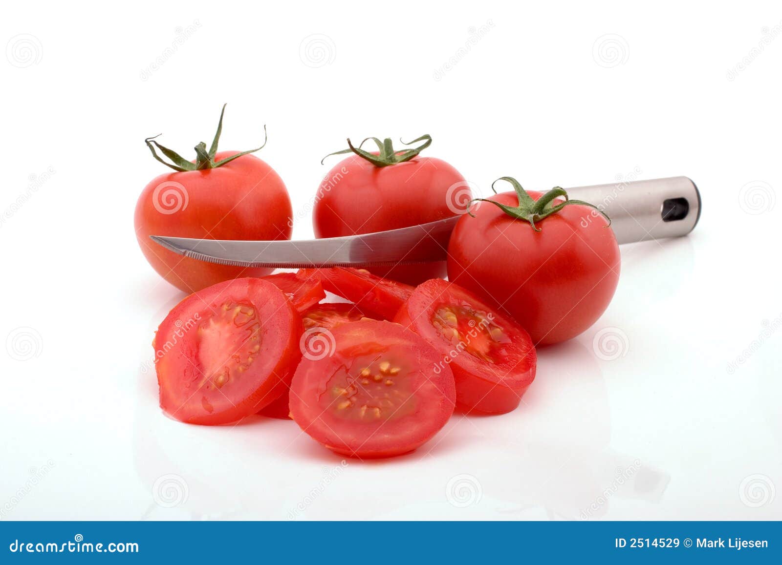 Slicing tomatoes stock image. Image of salsa, solanum - 2514529