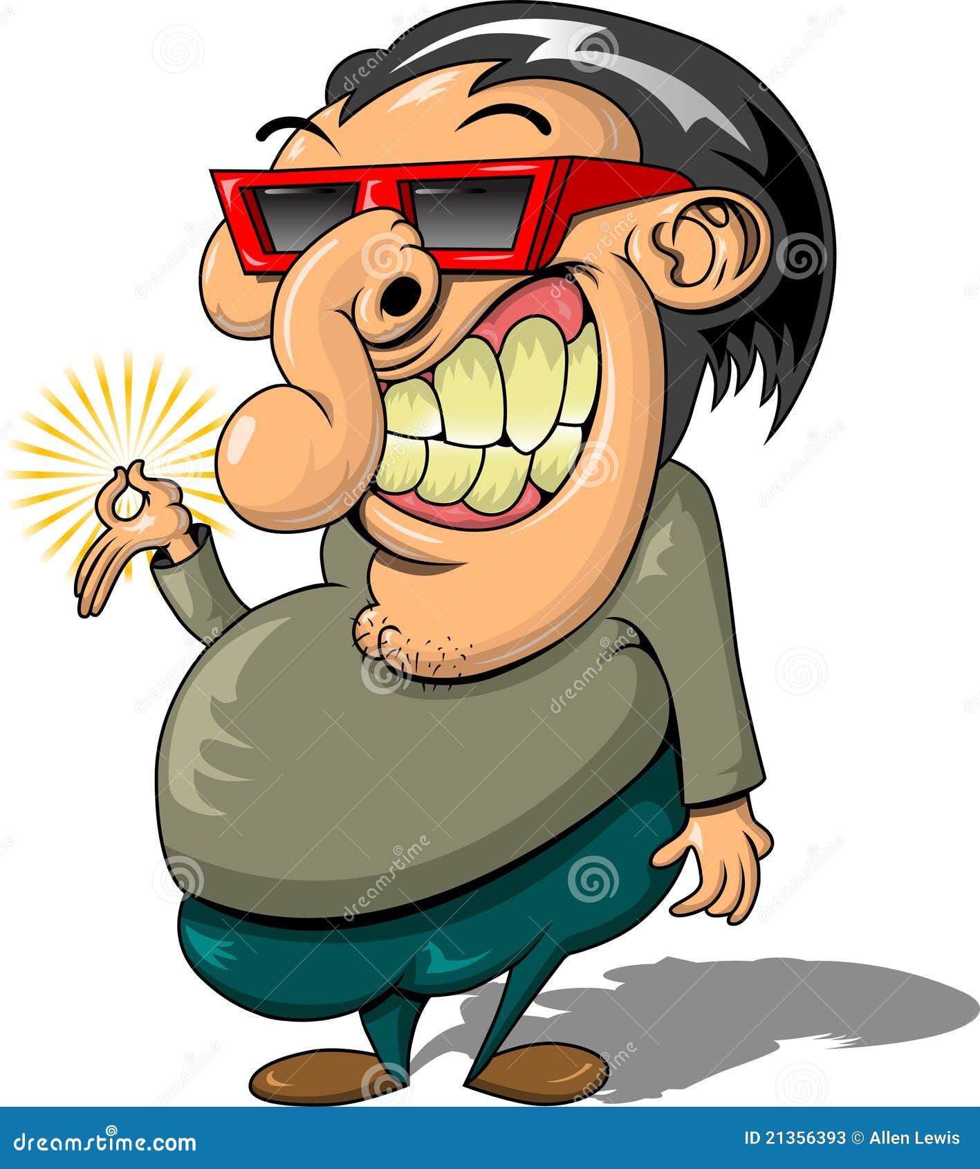 Slick stock vector. Illustration of boomer, character - 21356393