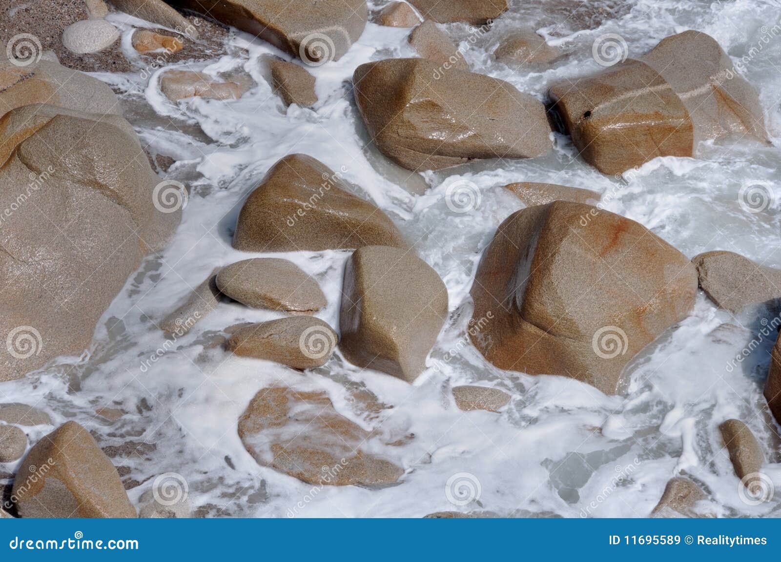 Slick Rocks, Frothy Shore stock image. Image of water - 11695589