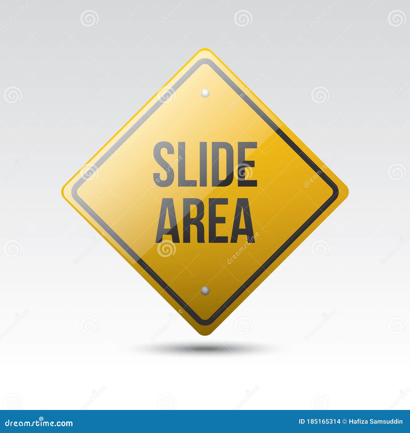 Slide Area Sign. Vector Illustration Decorative Design Stock Vector ...
