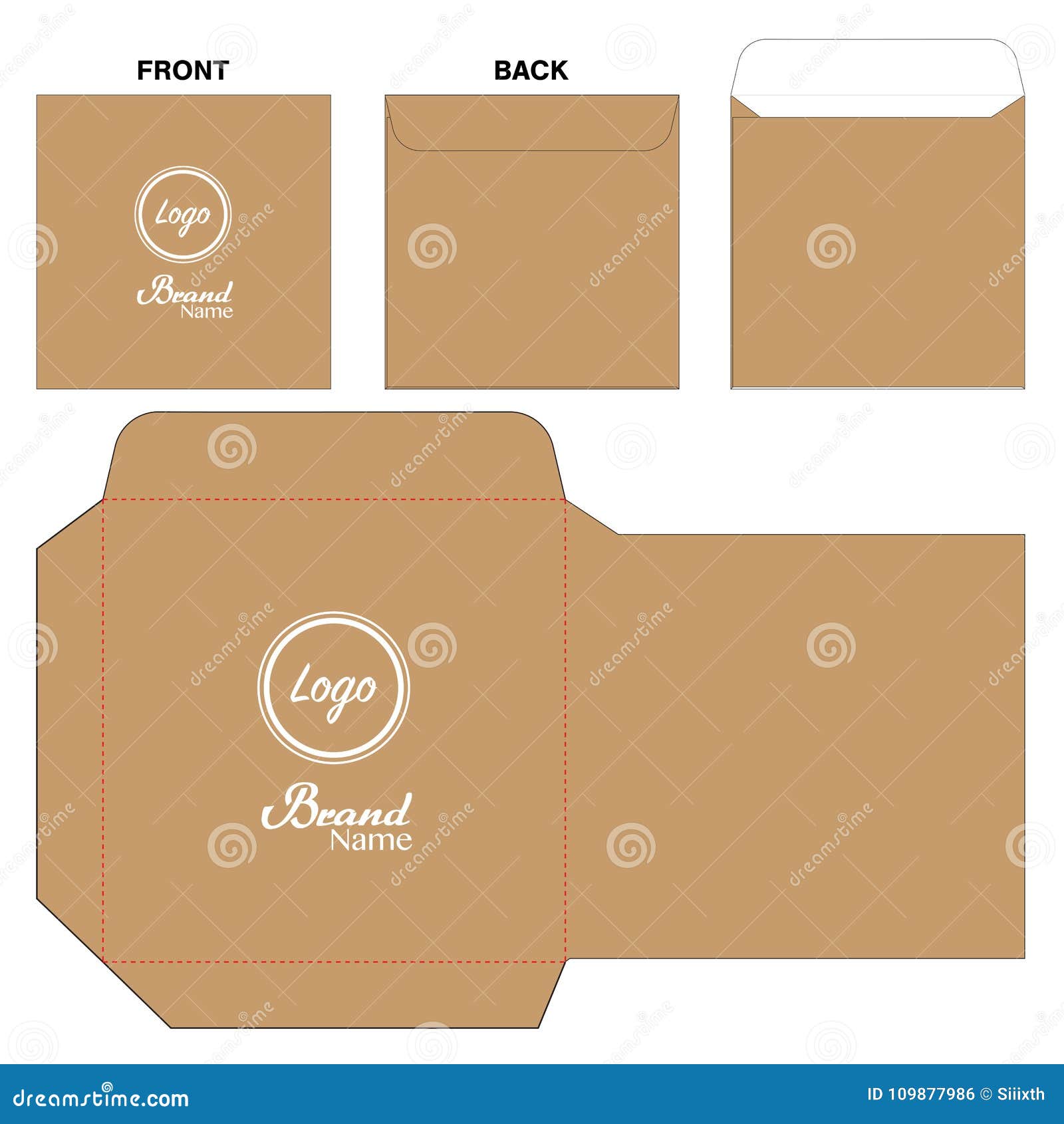 Slide Box Die Cut Mock Up Template Vector Stock Vector - Illustration ...