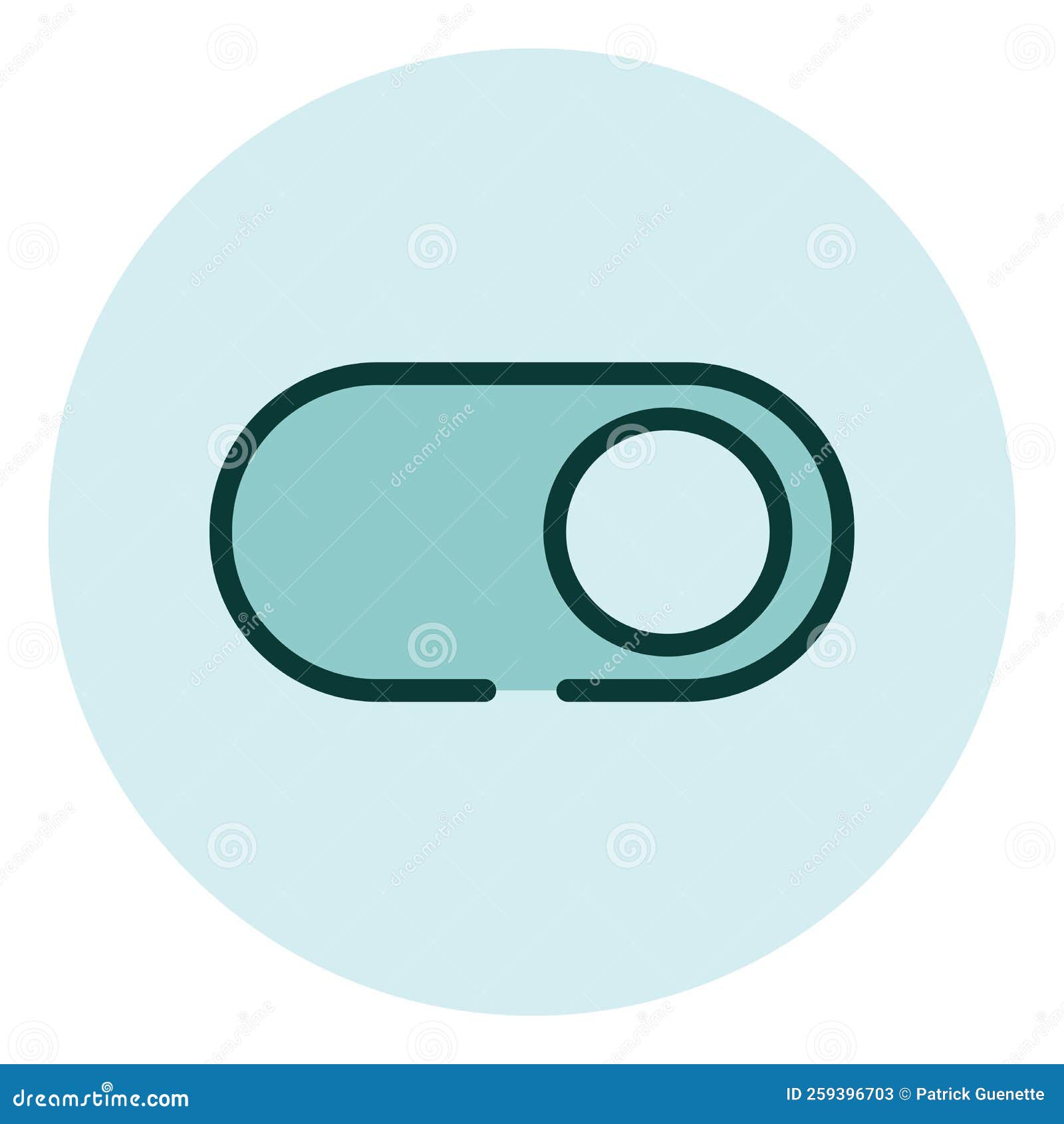 Slide button icon, icon stock vector. Illustration of equipment - 259396703