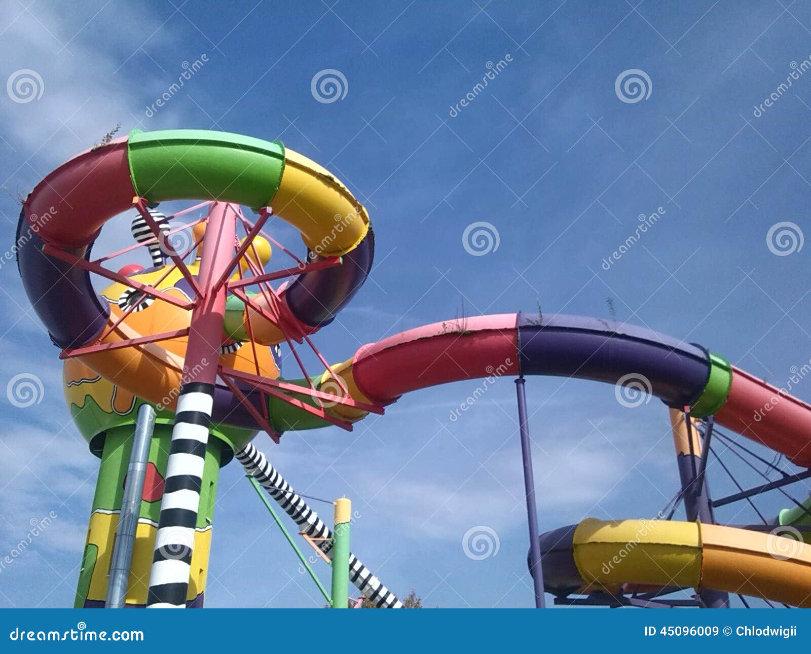 Slide colourful stock image. Image of park, pool, bathing - 45096009