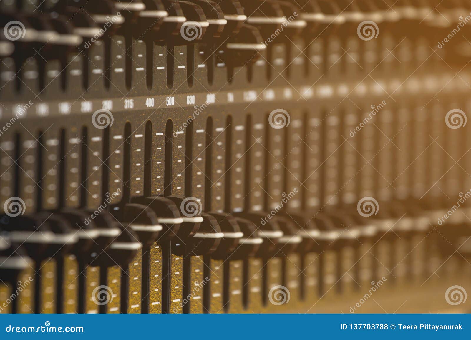 The Slide Control System Sound, Volume Equalizer. Stock Photo - Image ...