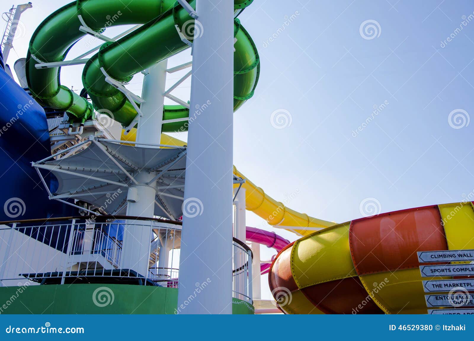 Slide on cruise Ship stock photo. Image of cruise, paradise - 46529380