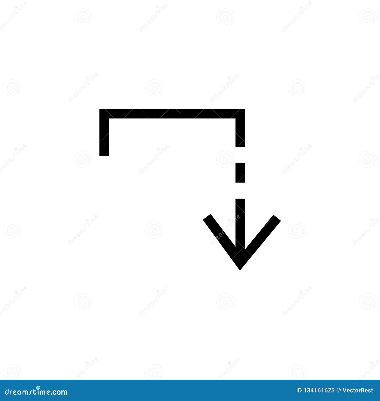 Slide Down Icon Vector Sign and Symbol Isolated on White Background ...