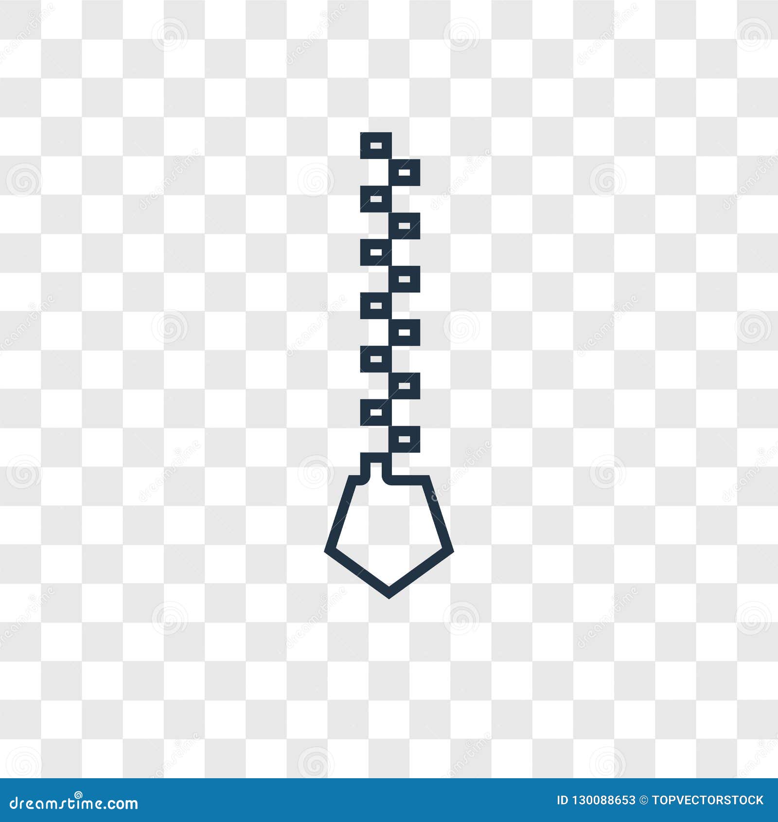 Slide Fastener Concept Vector Linear Icon Isolated on Transparent ...
