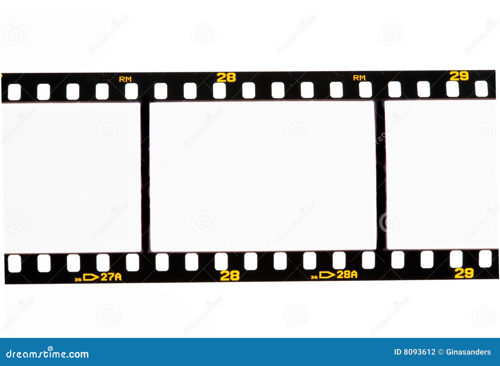 Slide Film Strips with Empty Frames Stock Photo - Image of film ...